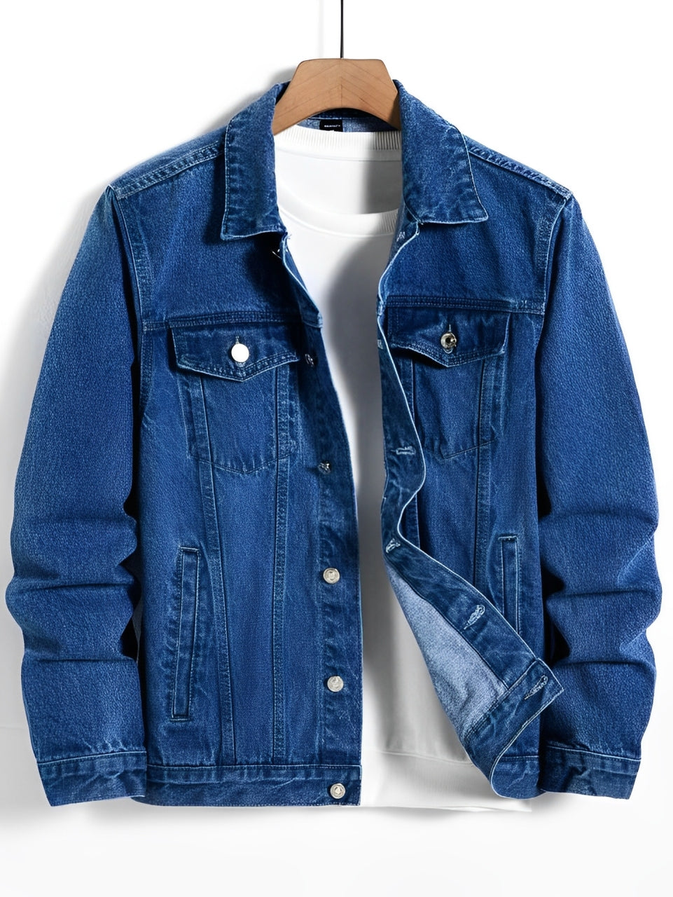 NAVY BLUE DENIM JACKET - UNISEX – Urban Thug